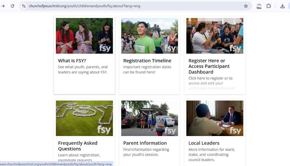 FSY 2026 Conference Registration: Build Faith and Connection - Add Faith